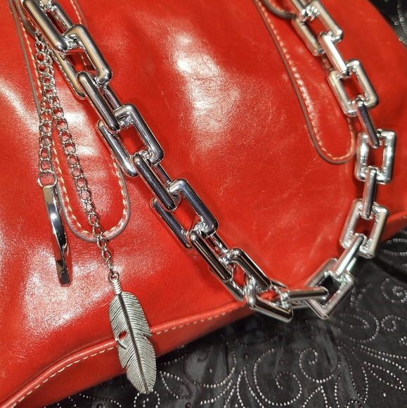 Bags | Silver Columbian Square Link Chunky Bag Chain | Poshmark